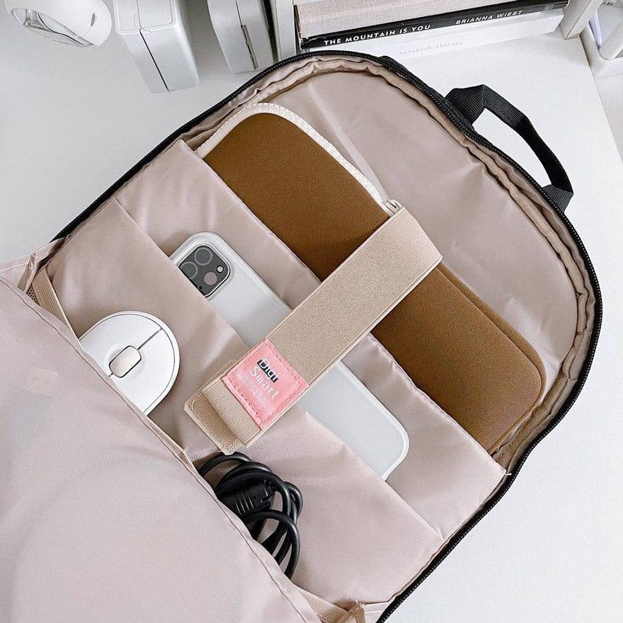 Bagsmart Chevron Laptop Backpack - Black | Modern Quests