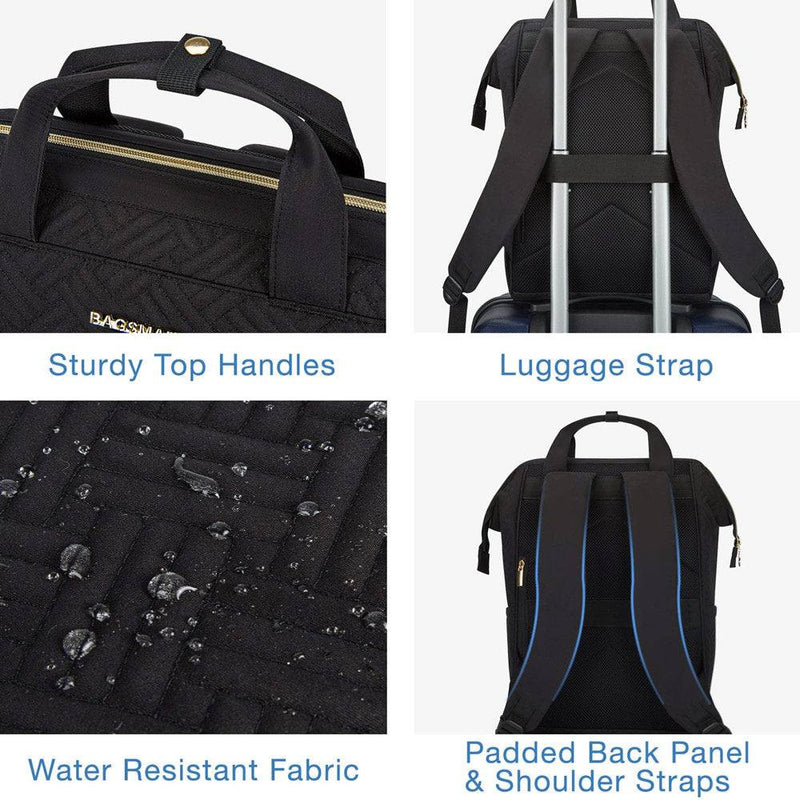 Bagsmart Travel Laptop Backpack - Cross Black | Modern Quests