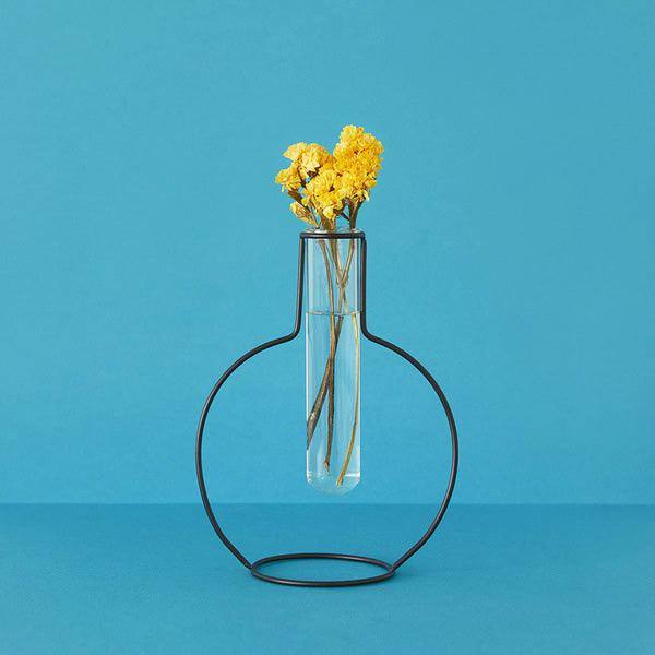 Balvi Silhouette Round Tube Vase Small - Black | Modern Quests