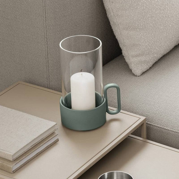 Blomus Germany Yuragi Glass and Ceramic Hurricane - Duck Green | Modern ...