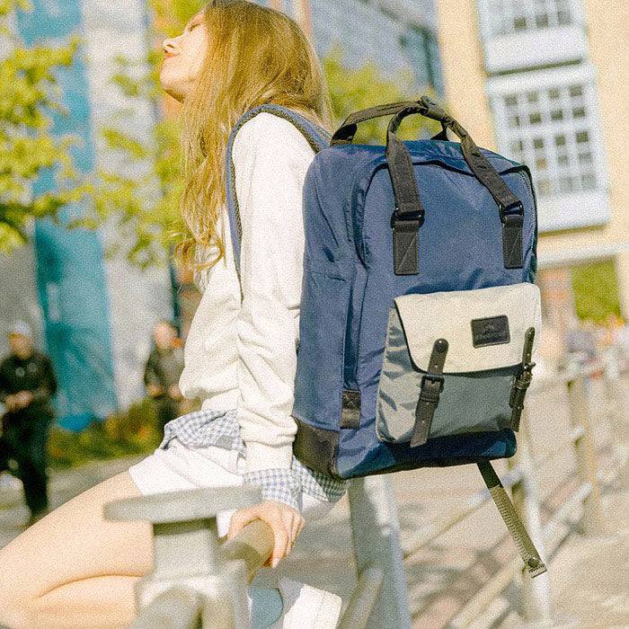 Doughnut Bags Macaroon Go Wild Series Large Backpack - Navy & Grey | Modern Quests