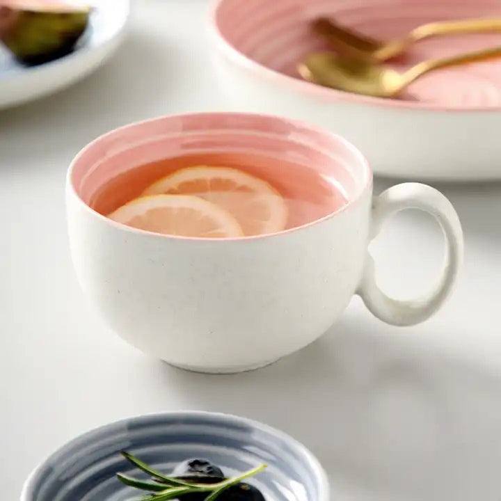 Enhabit Ripple Tea Cup - Pink | Modern Quests