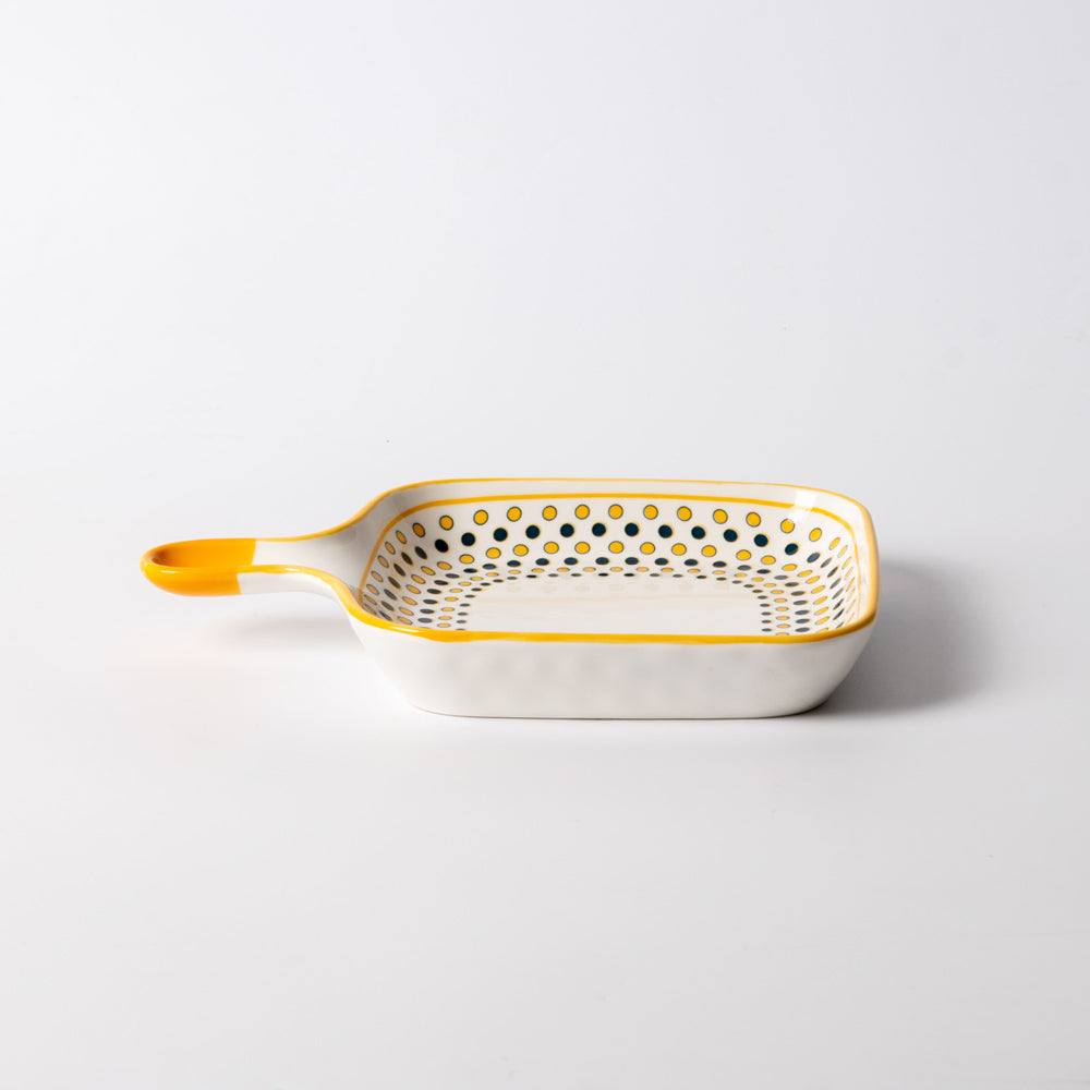Enhabit Tuscan Dotted Square Serving Pan | Modern Quests