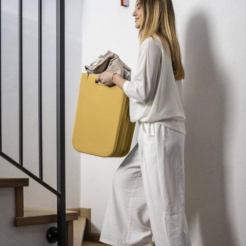 Guzzini Italy Eco Packly Storage Bin - Mustard Yellow | Modern Quests