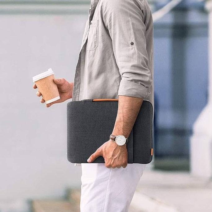Inateck EdgeKeeper Laptop Briefcase - Black Grey 15.6 Inches | Modern ...