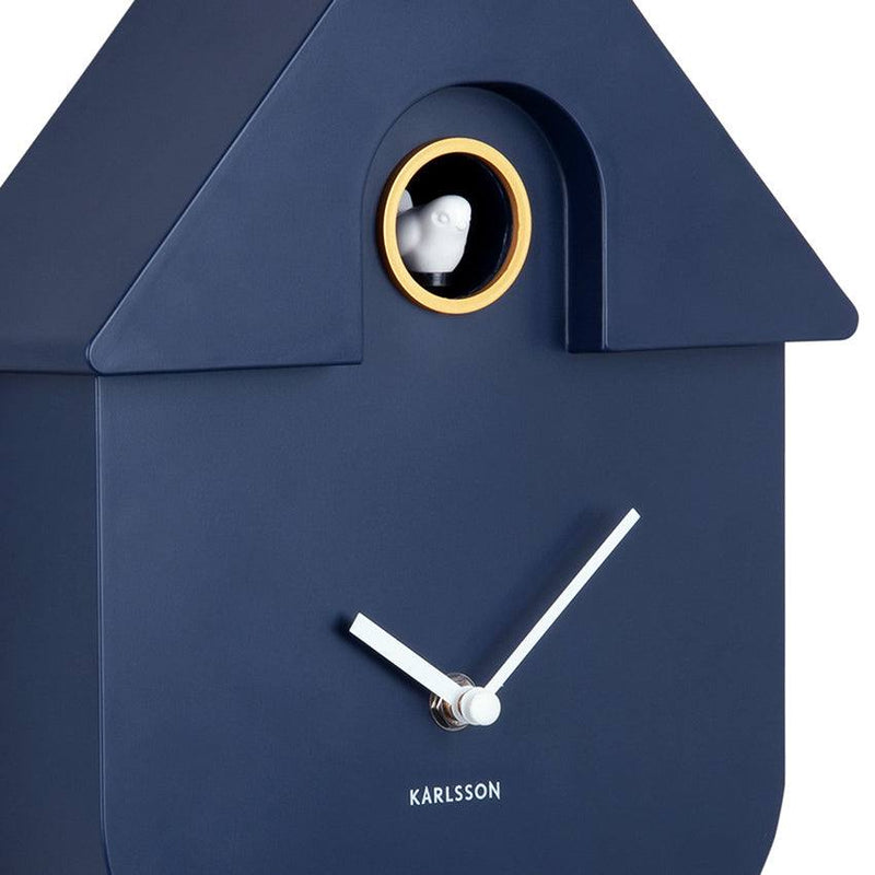 Karlsson Netherlands Modern Cuckoo Pendulum Wall Clock - Dark Blue | Modern Quests
