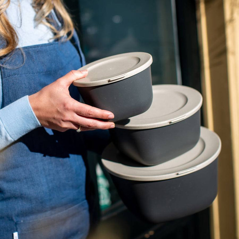 Koziol Germany Stockholm 3-Piece Storage Box Set - Ash Grey | Modern Quests