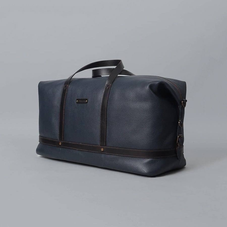 Outback Runway Leather Travel Bag - Navy | Modern Quests