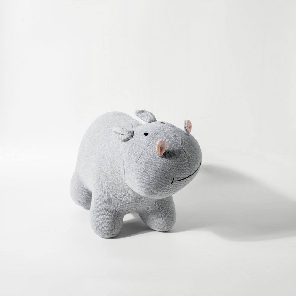 Pomme Knitted Soft Toy - Grey Hippo | Modern Quests