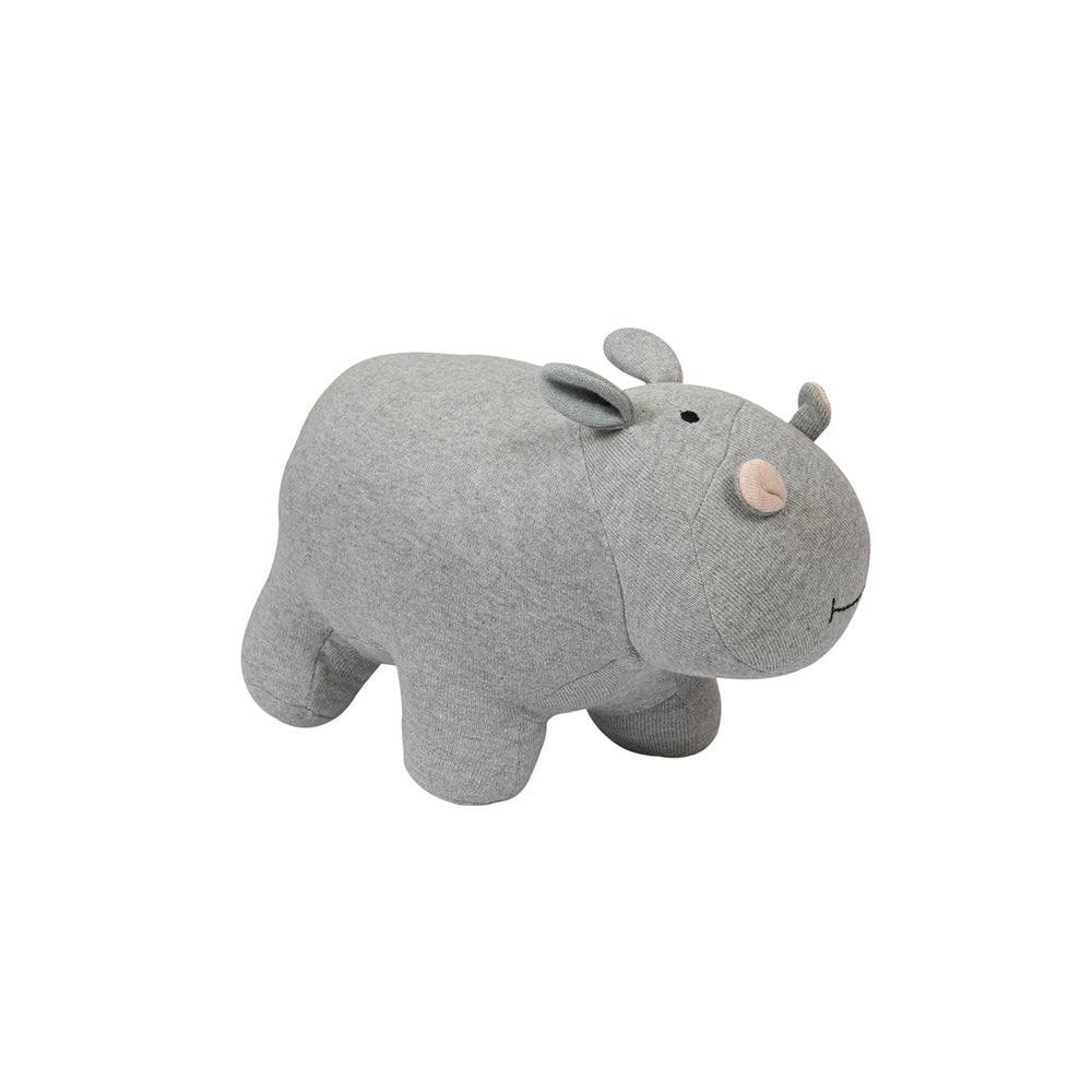 Pomme Knitted Soft Toy - Grey Hippo | Modern Quests