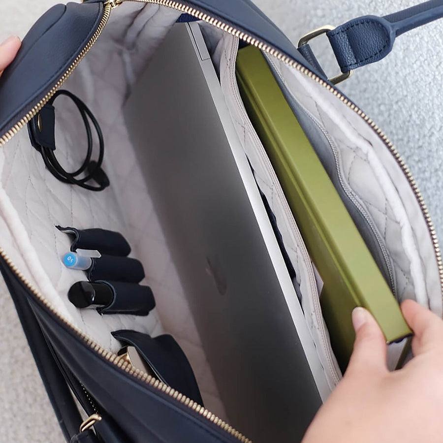 STACKERS London Everyday Laptop Bag - Navy | Modern Quests
