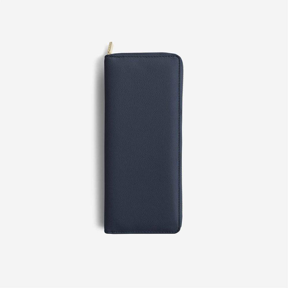 STACKERS London Travel Jewellery Roll Medium - Navy Blue | Modern Quests