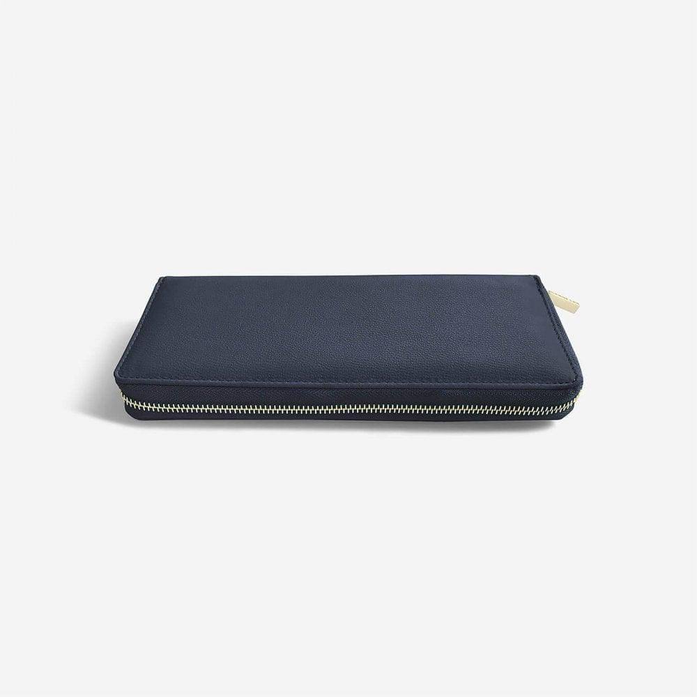 STACKERS London Travel Jewellery Roll Medium - Navy Blue | Modern Quests