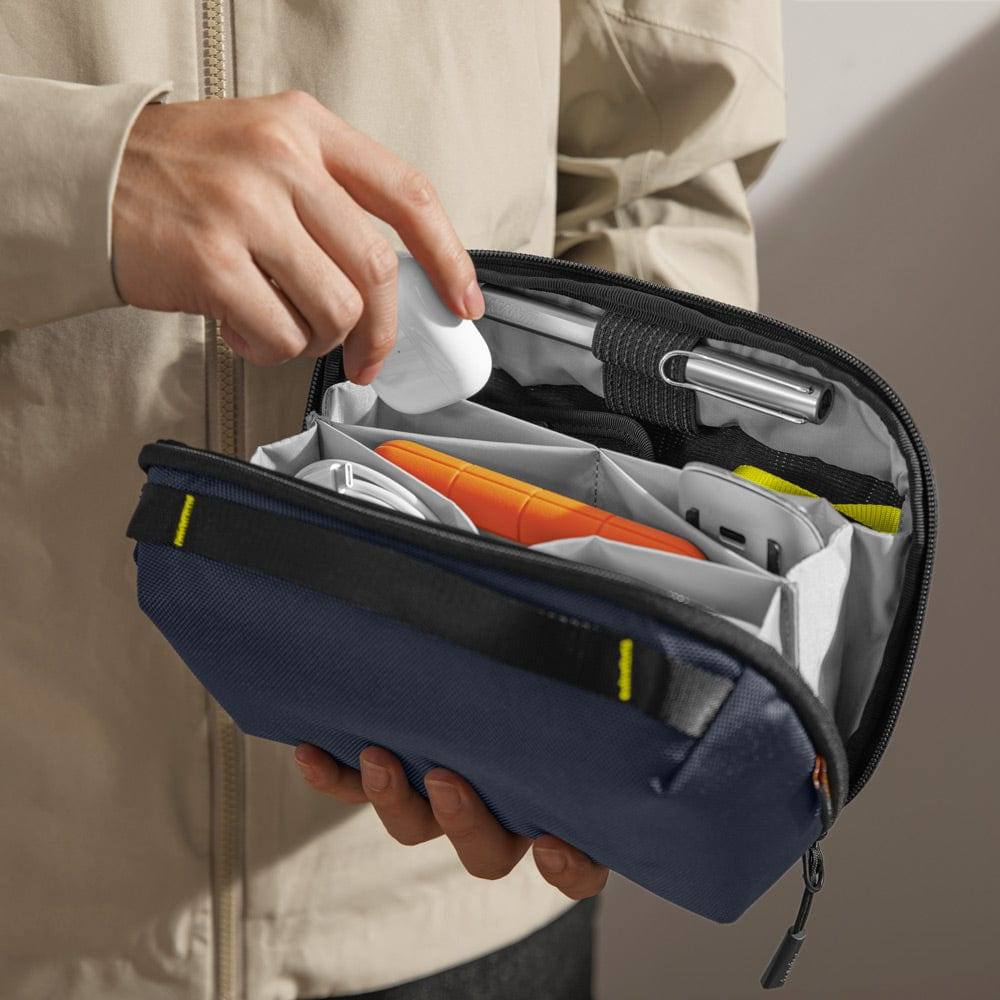 Tomtoc Accordion Accessory Pouch - Navy Blue | Modern Quests